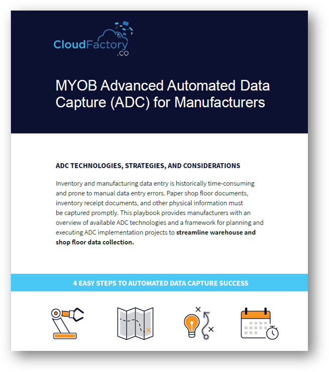 MYOB Acumatica Manufacturing Data Collection Datasheet